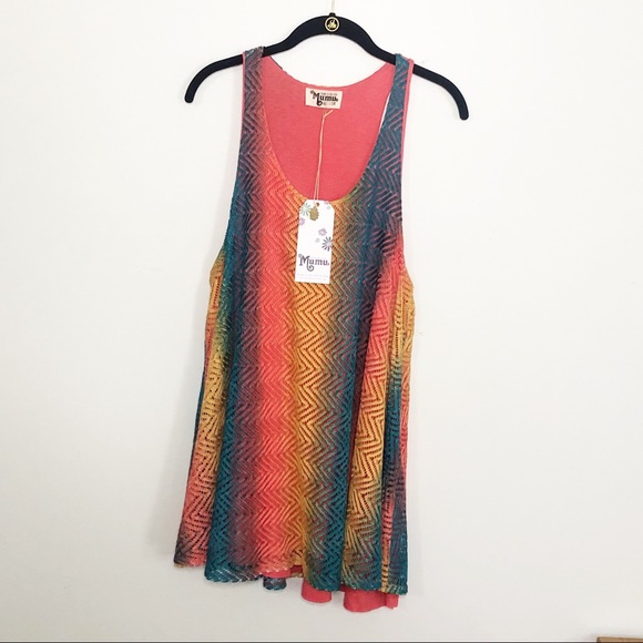 Show Me Your MuMu | Tops | Show Me Your Mumu Mellow Crochet Rainbow T ...